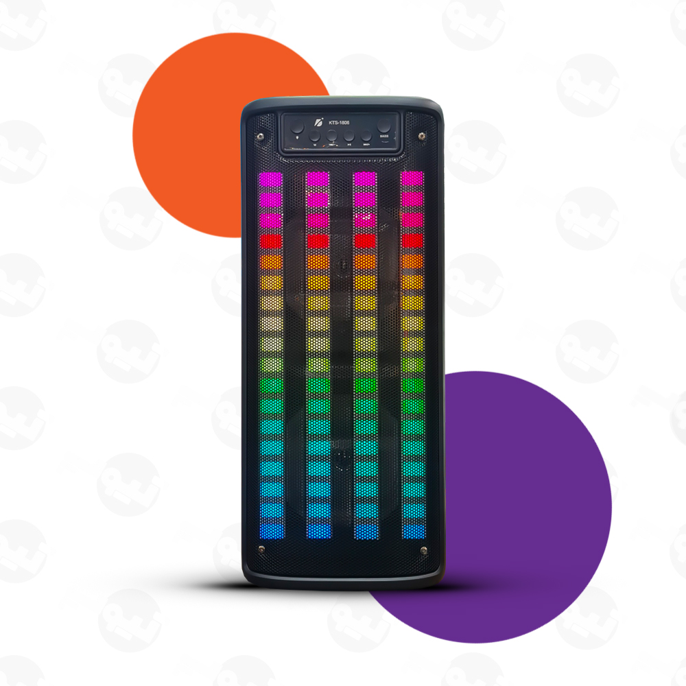 اسپیکر بلوتوثی قابل حمل KTS 1806 - دوبل 6.5 اینچ - فروشگاه آنلاین کیوپ